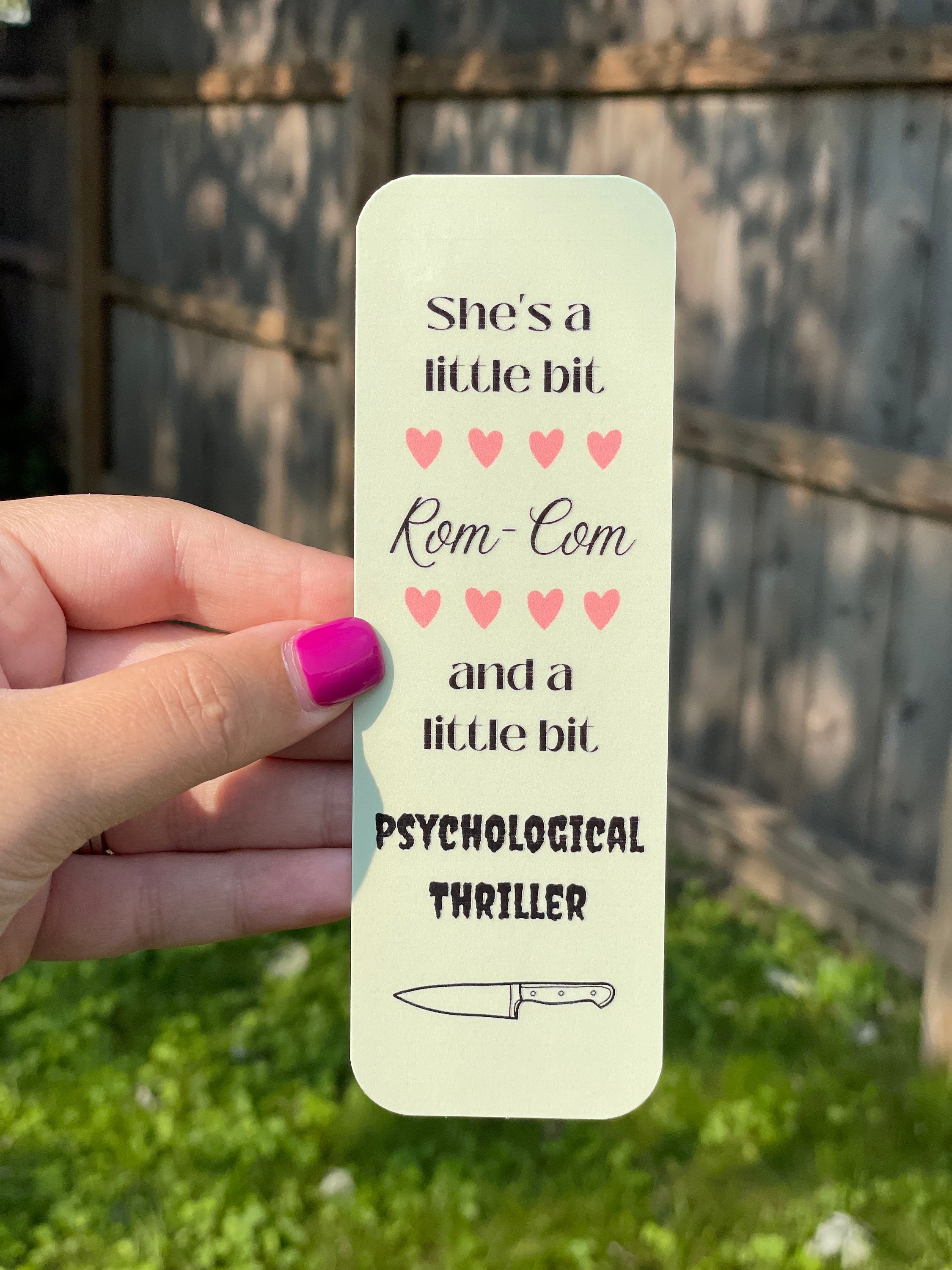 Romcom/ Thriller Bookmark Handmade Cute Gift Bookish Book - Etsy