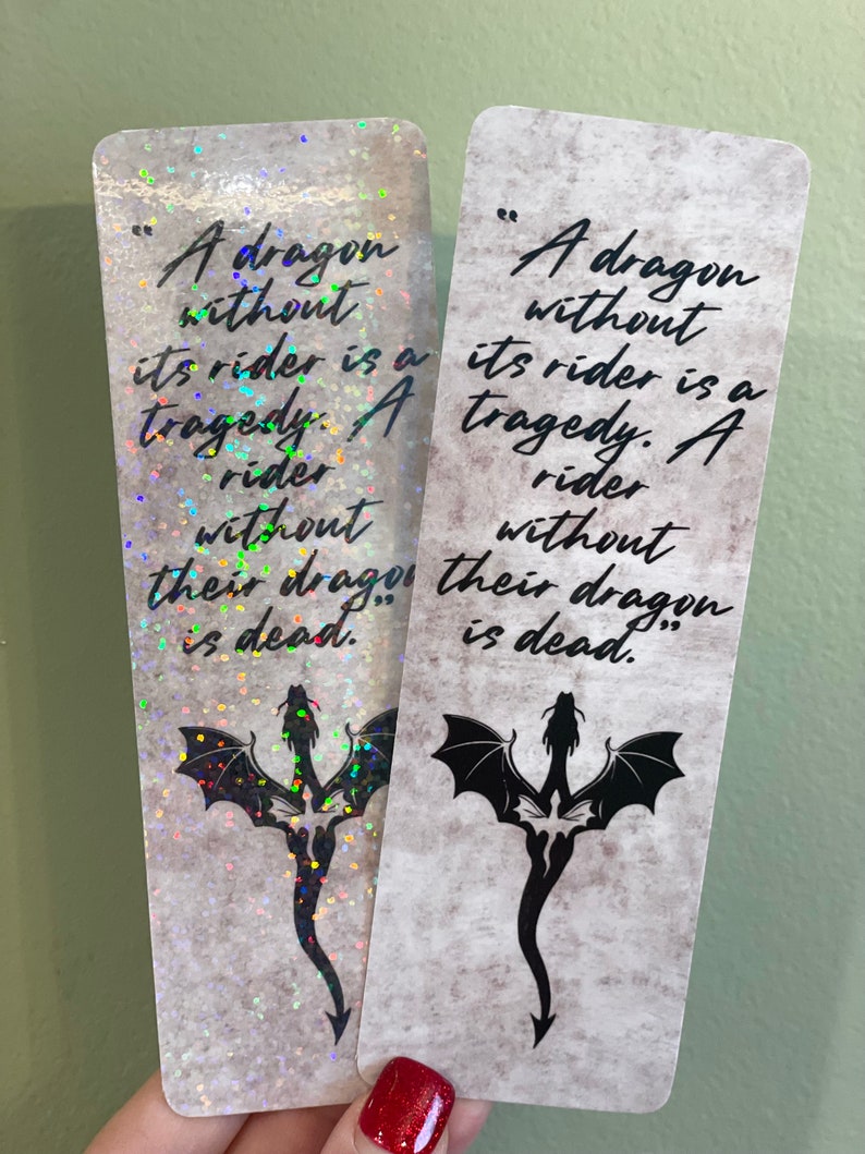 Fourth Wing Inspired Bookmark Handmade Cute Gift Bookish Book Lovers Gifts for Her Fantasy ...