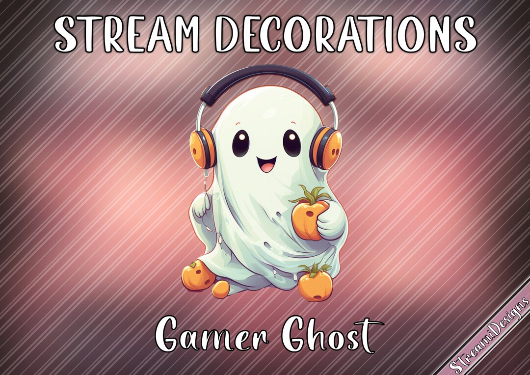Stream Decoration Cute Gamer Ghost Autumn Halloween - Etsy