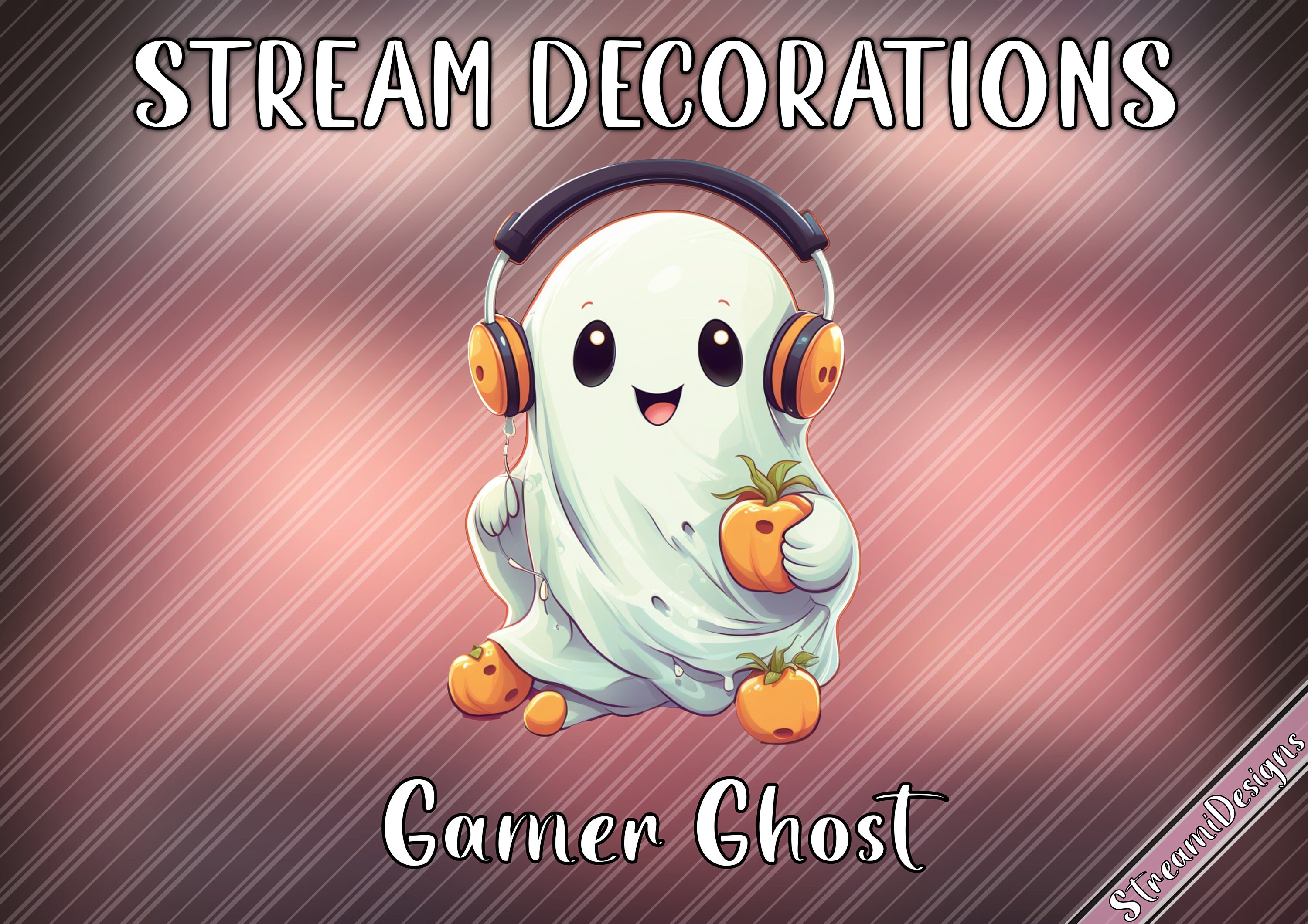 Stream Decoration Cute Gamer Ghost Autumn Halloween - Etsy