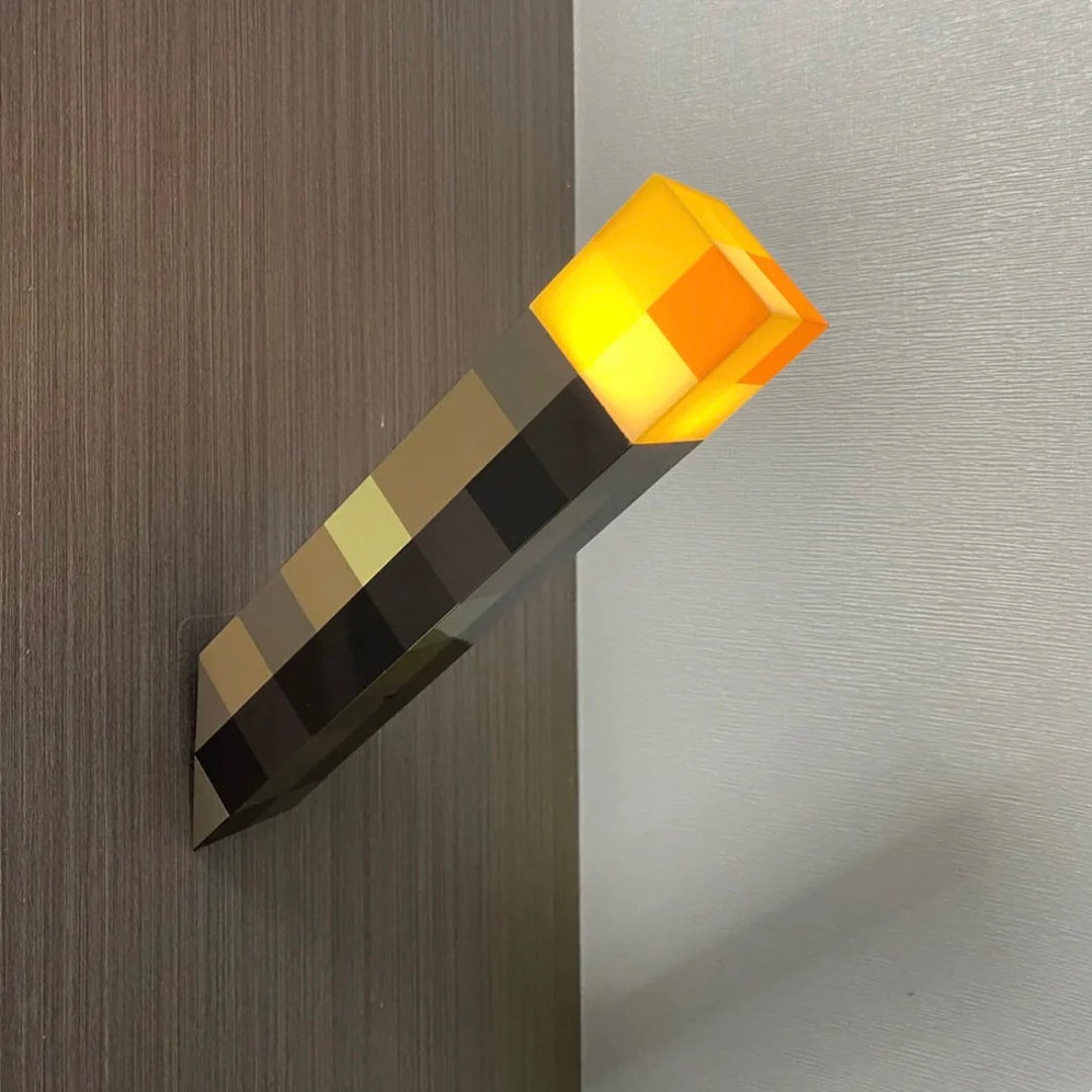 Minecraft Torch LED Night Light Bedroom Decorative Lamp Minecrafter ...