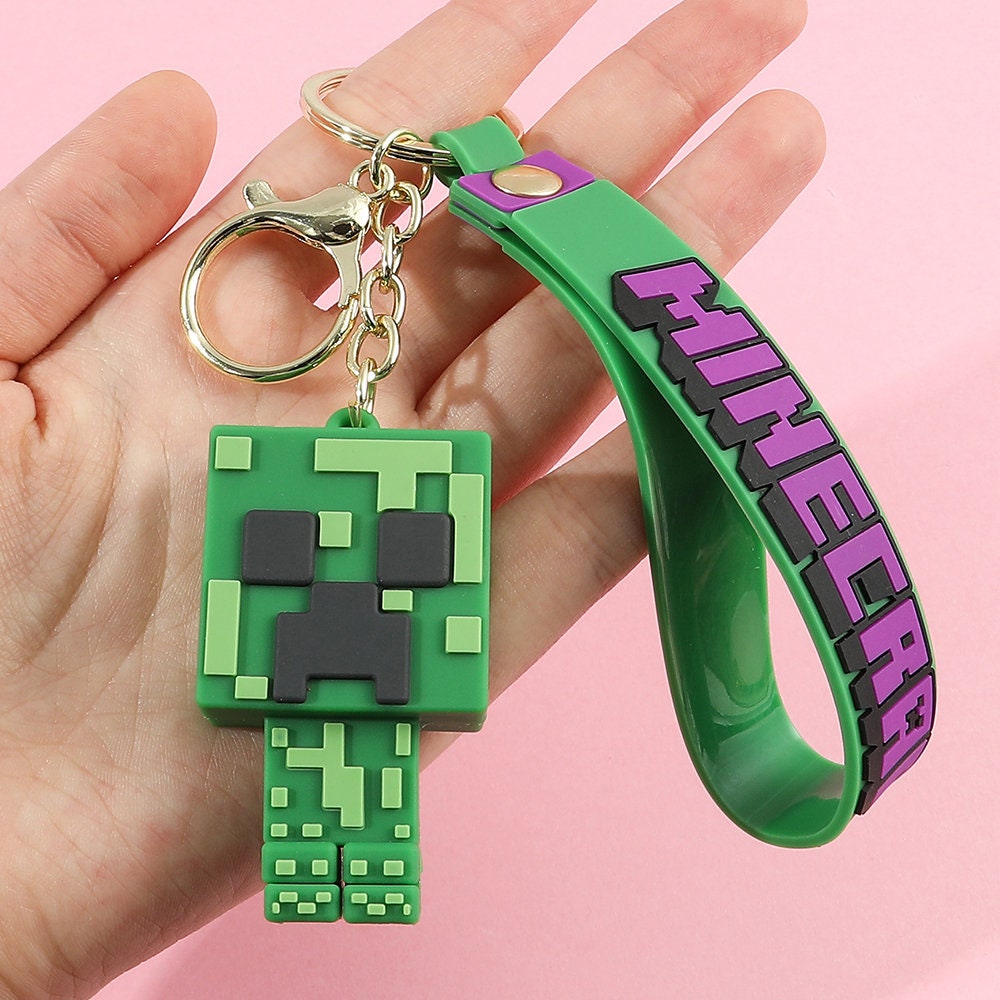 Minecraft Creeper Keychain Minecrafter Gift Accessories - Etsy