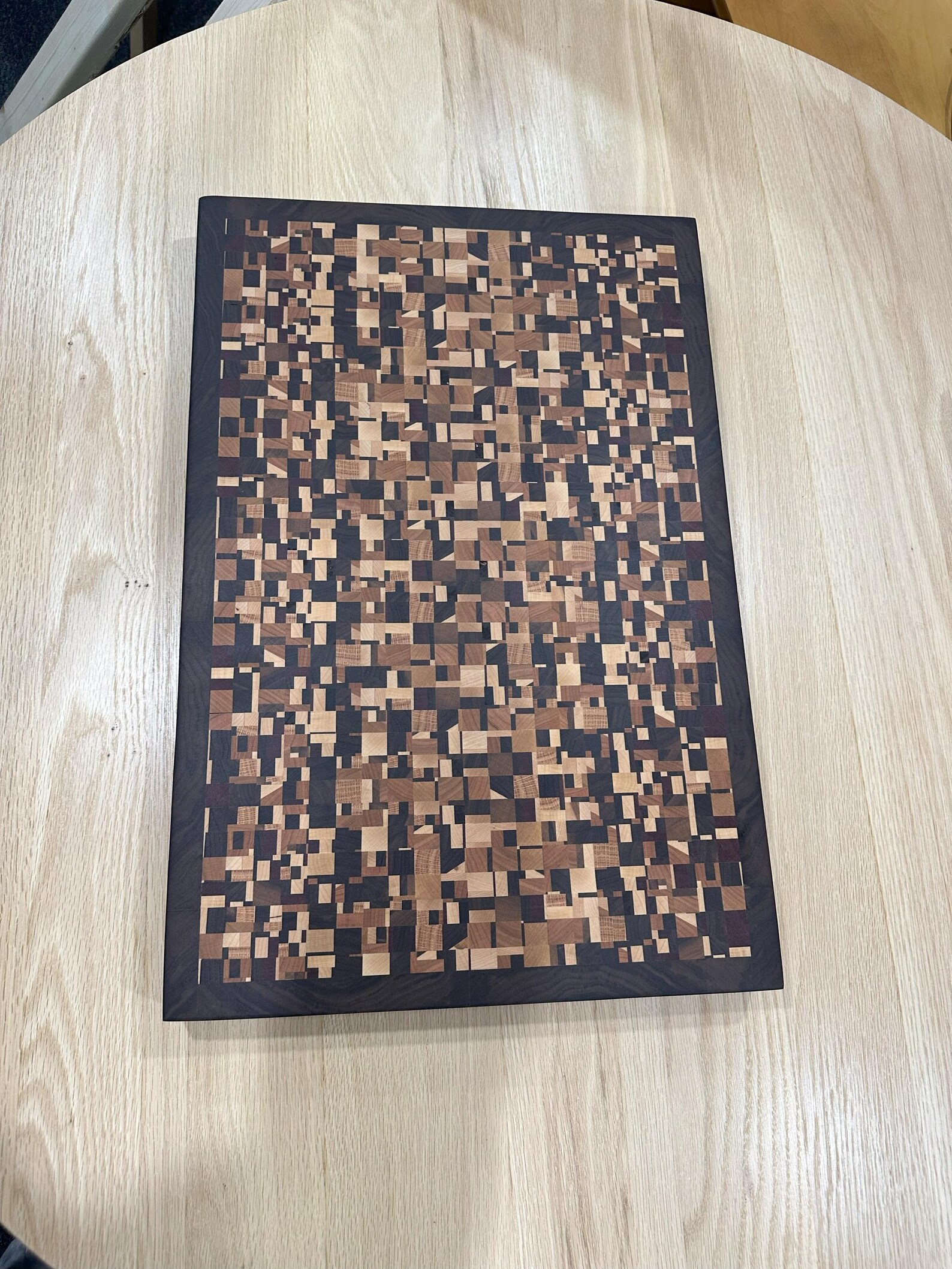 End Grain Chaos Cutting Board, Maple, Walnut, Oak, Cherry, Purple Heart ...