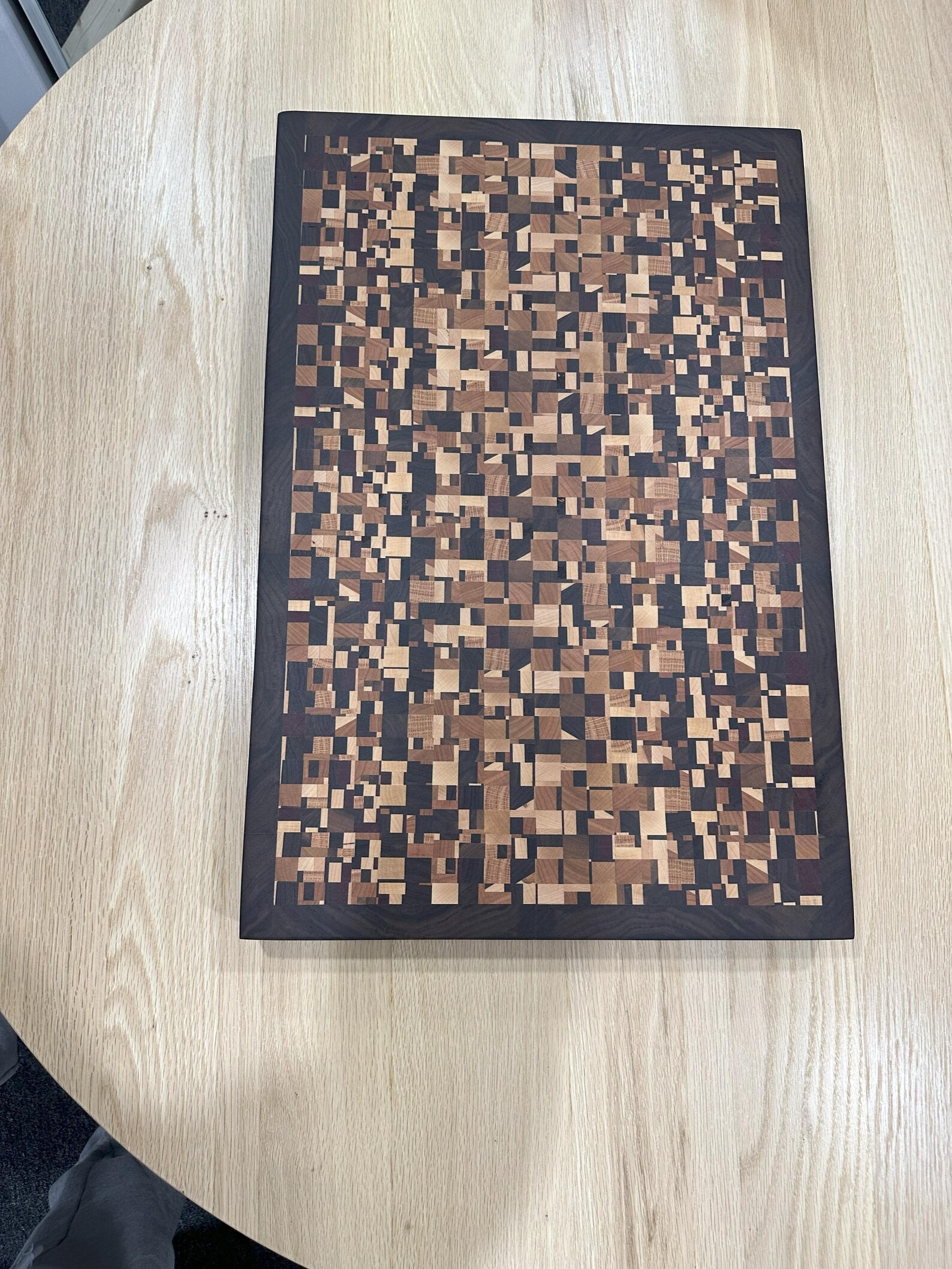 End Grain Chaos Cutting Board, Maple, Walnut, Oak, Cherry, Purple Heart ...