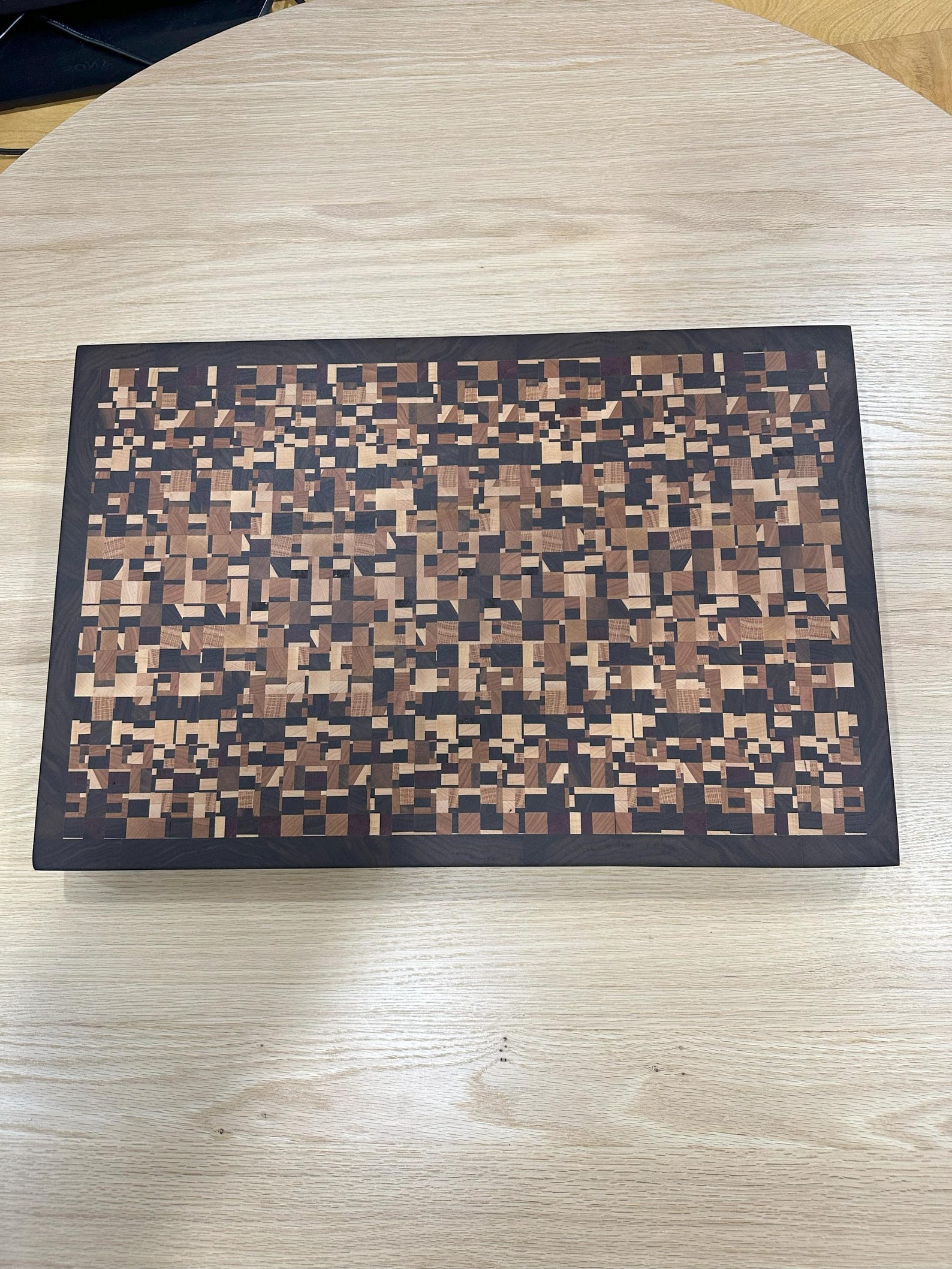 End Grain Chaos Cutting Board, Maple, Walnut, Oak, Cherry, Purple Heart ...