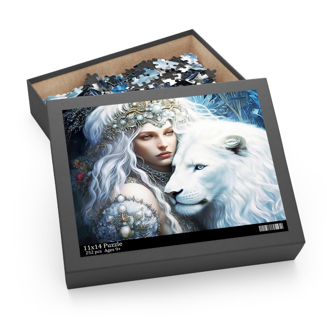 Royal Lady W/white Lion, Puzzle, Fantasy Puzzle 120, 252, 500-piece ...