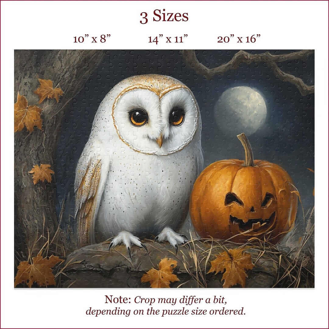 Midnight Sentinel, Puzzle, Halloween, Halloween Puzzle, Owl, Jack-o ...