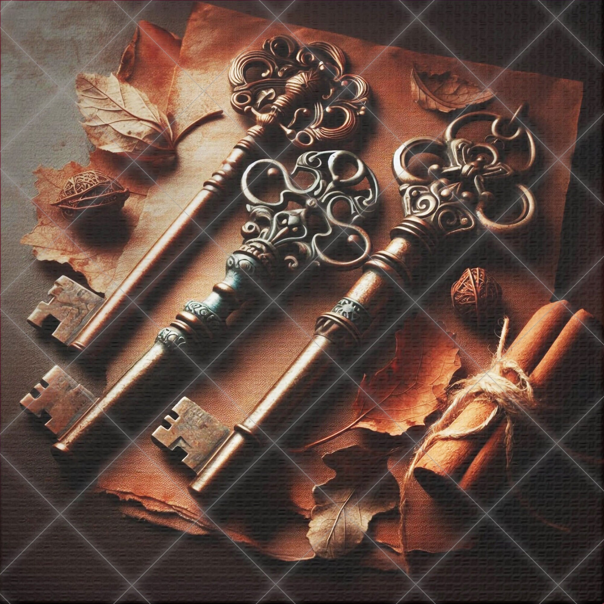 Vintage Keys, Still Life, Fine-art Print, Canvas Wrap Print, Wall Decor ...