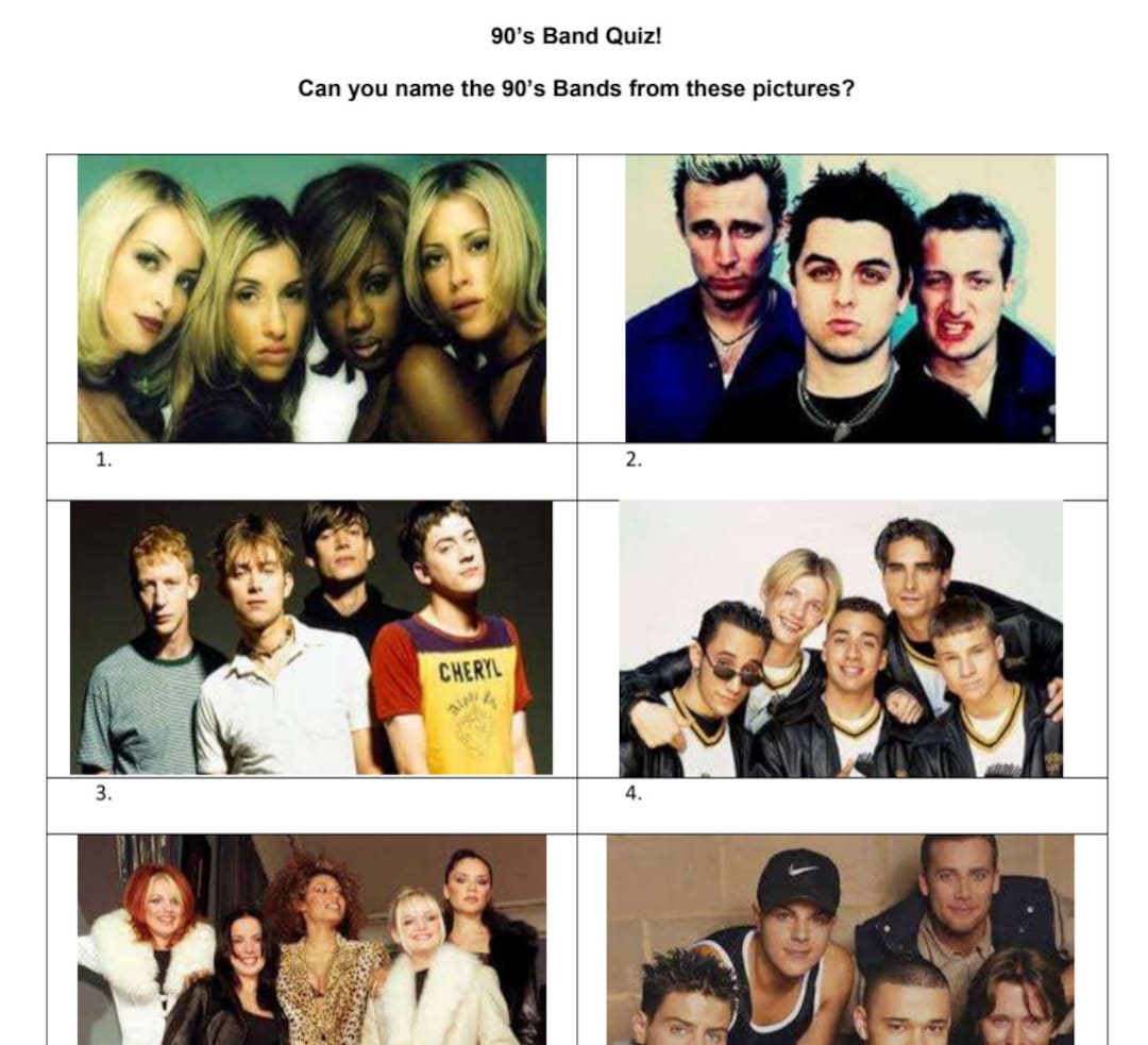 Instant Download 1990 Picture Quiz 90s Quiz 90's Quiz 30th 40th 50th ...