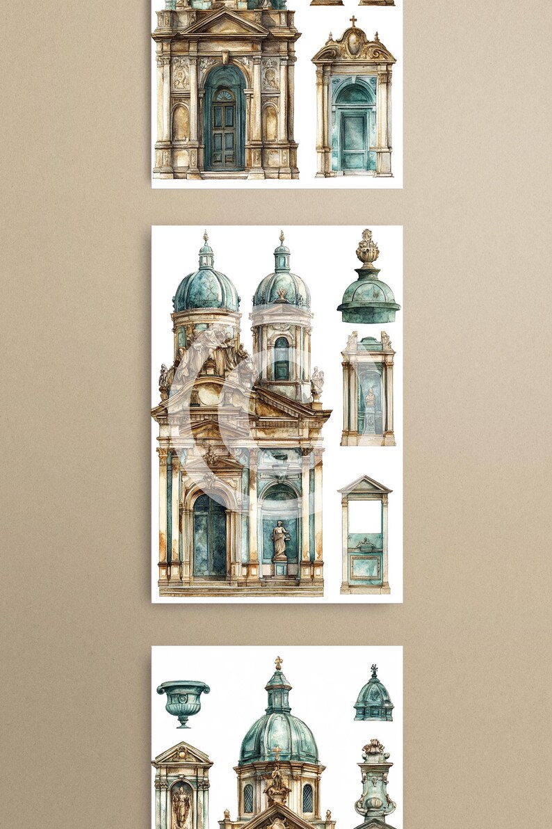 5 Renaissance Elements Sticker Sheets | Printable | Digital Download ...