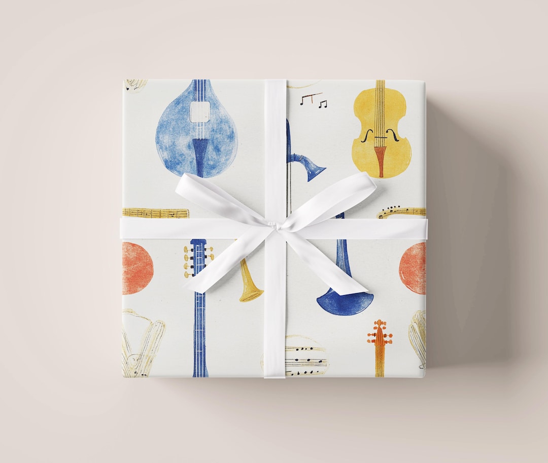 Musical Instruments Gift Wrap Sheet | Wrapping Paper | Gift Paper | for ...