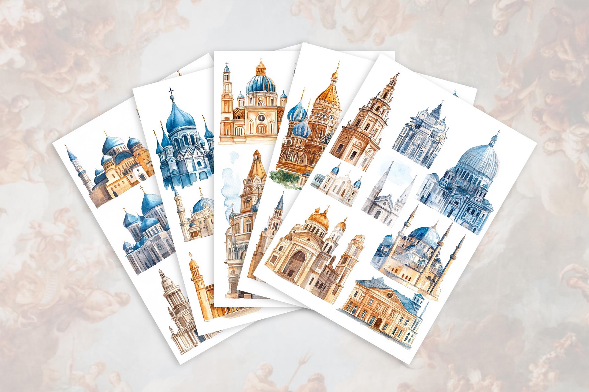 5 Architectural Sticker Sheets | Printable | Digital Download PNG ...