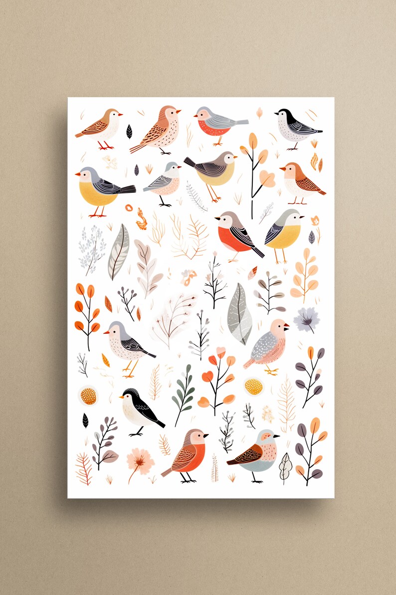 3 Sticker Sheets | Birds | Printable Stickers | Digital Download PNG ...