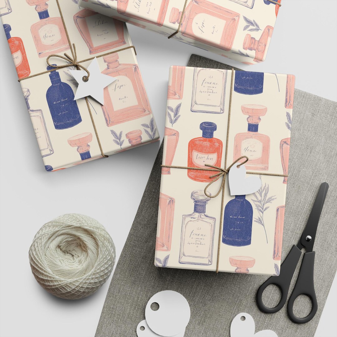 Perfume Gift Wrap Sheet | Wrapping Paper | Gift Paper | for Gifts ...