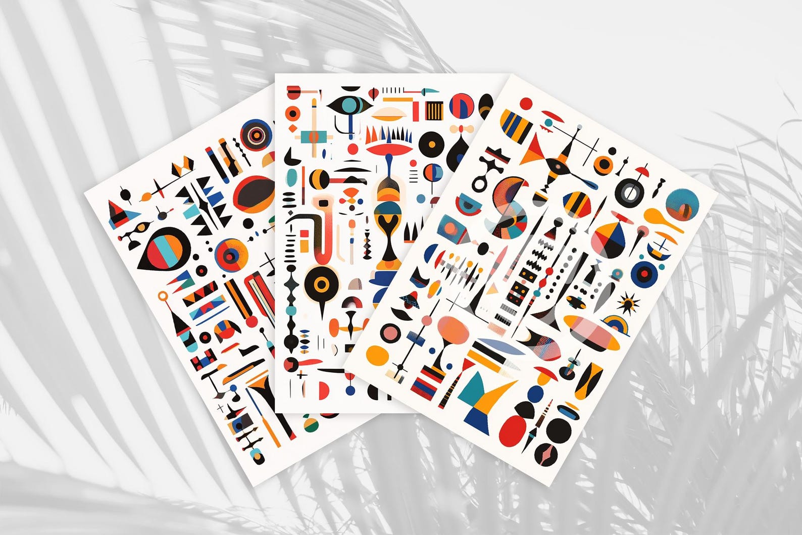 3 Miro Styled Sticker Sheets | Printable | Digital Download PNG | Print ...