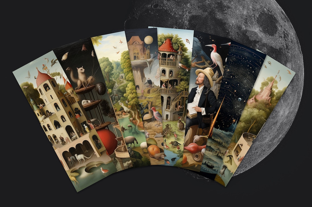 8 Hieronymus Bosch Inspired Printable Bookmarks Digital Download PNG ...
