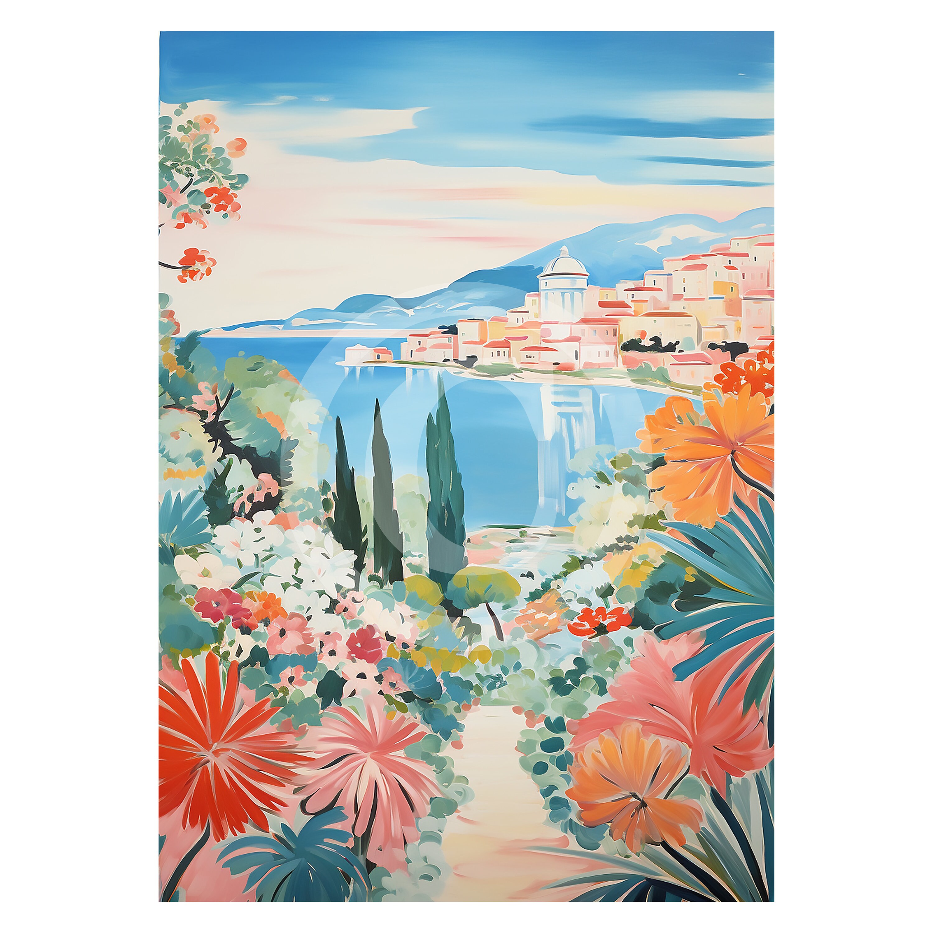 Printable Poster | Lithography | French Riviera | Impressionist Art ...
