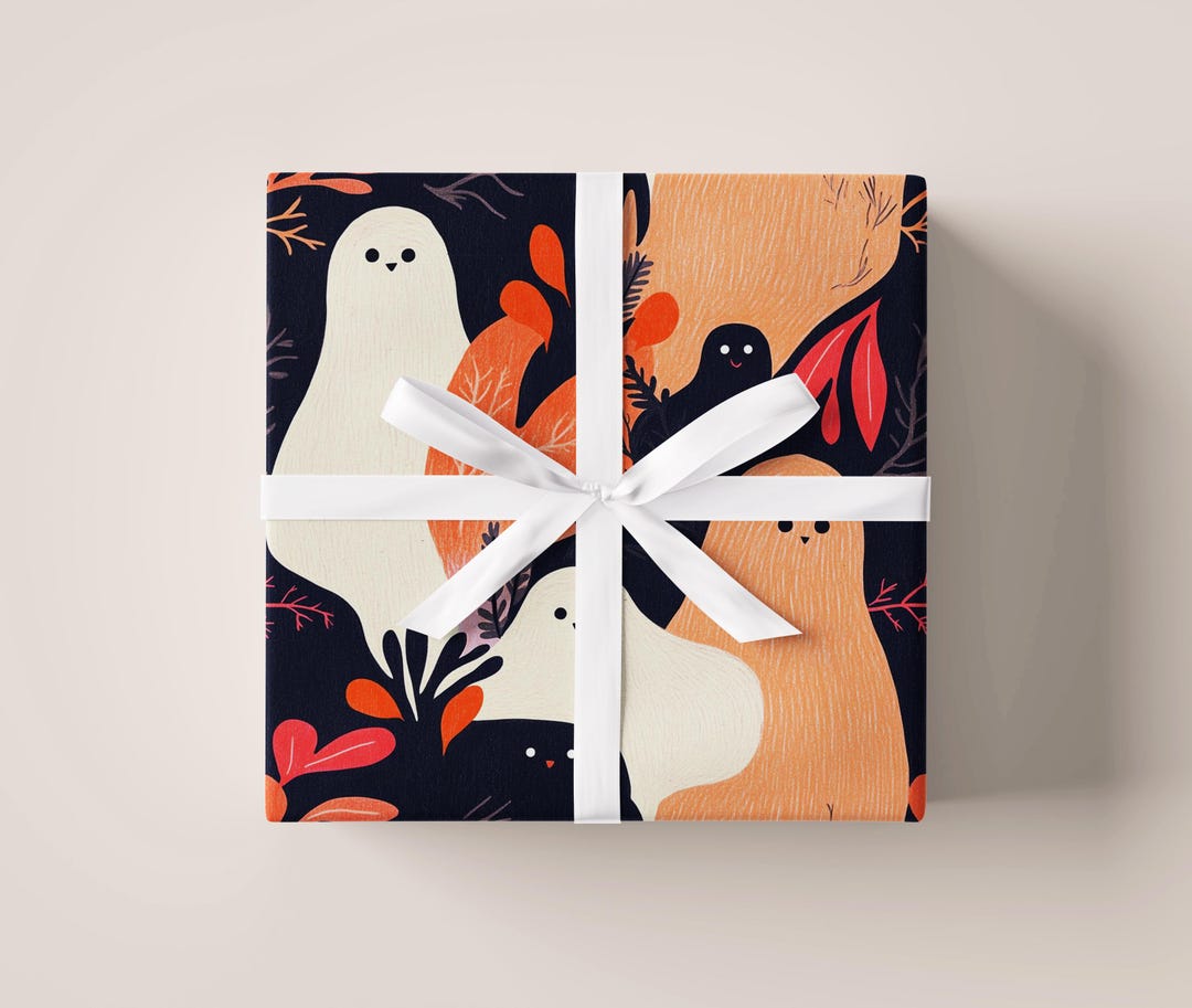 Ghosts Gift Wrap Sheet | Wrapping Paper | Gift Paper | for Gifts ...