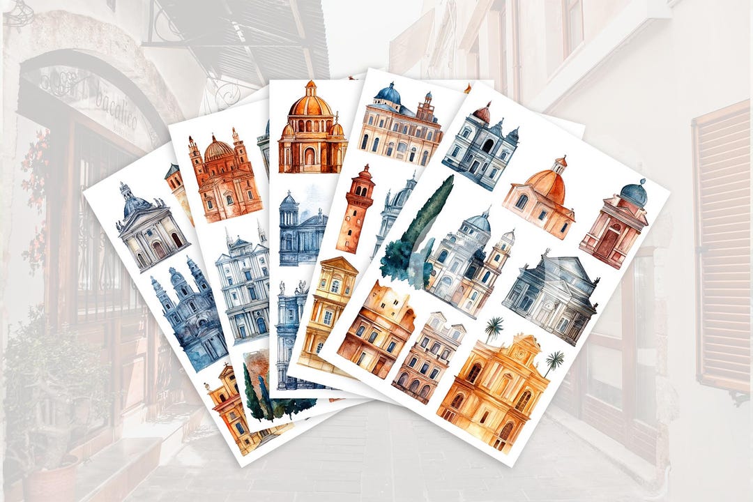 5 Architectural Elements Sticker Sheets | Printable | Digital Download ...