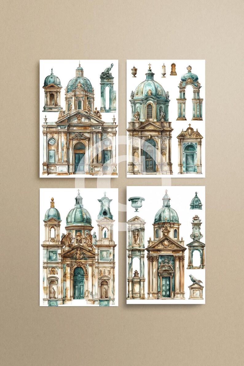 5 Renaissance Elements Sticker Sheets | Printable | Digital Download ...
