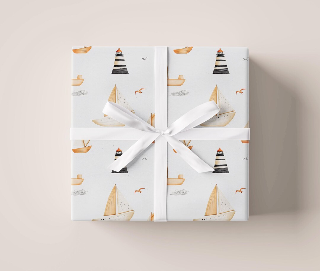 Lighthouse Gift Wrap Sheet | Wrapping Paper | Gift Paper | for Gifts ...