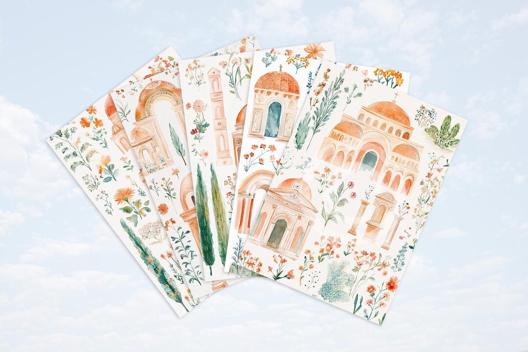 5 Architectural Elements Sticker Sheets | Printable | Digital Download ...