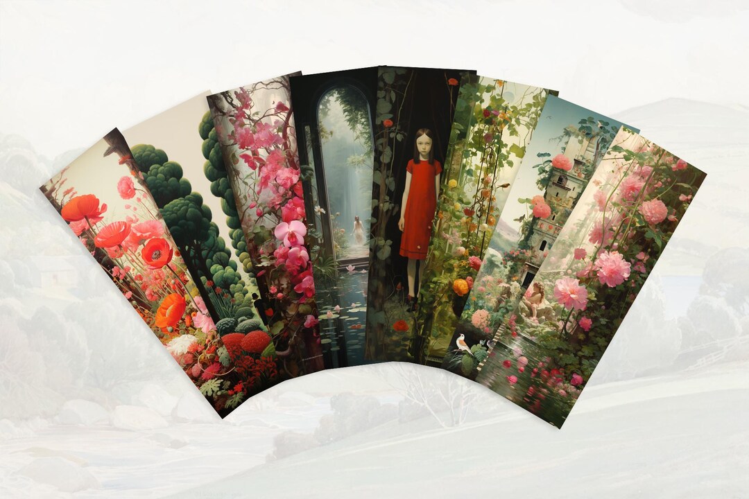 8 Secret Garden Printable Bookmarks | Digital Download PNG & PDF ...