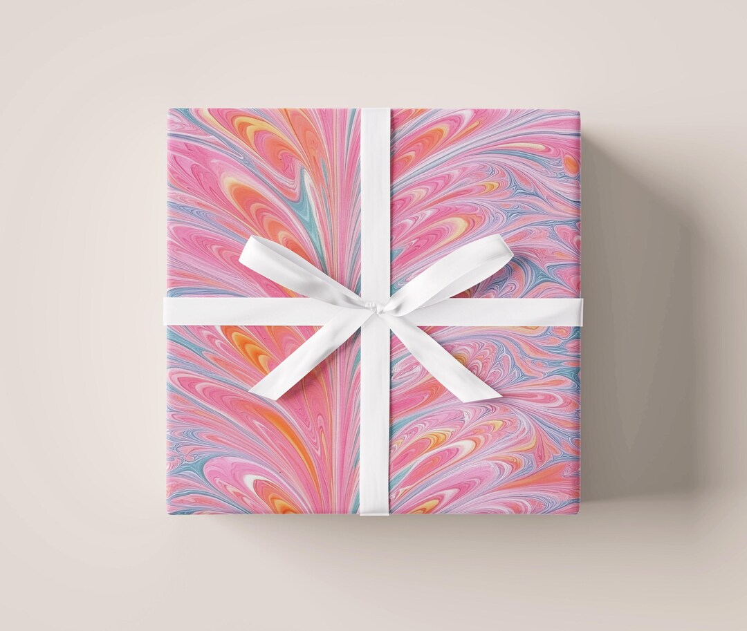Marbling Gift Wrap Sheet | Wrapping Paper | Gift Paper | for Gifts ...