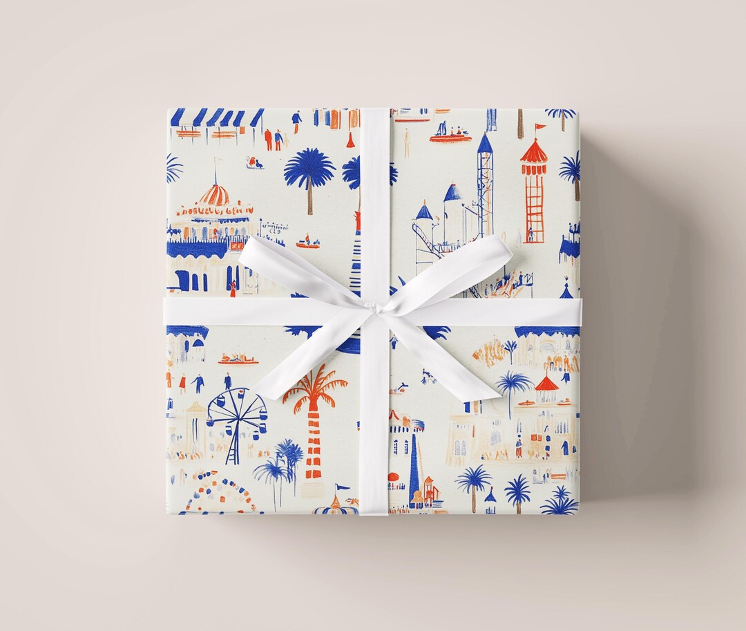 Amusement Park Gift Wrap Sheet | Wrapping Paper | Gift Paper | for ...