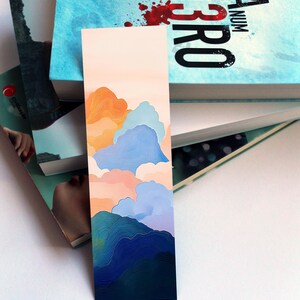 8 Cloud Printable Bookmarks | Digital Download PNG & PDF Bookmark ...