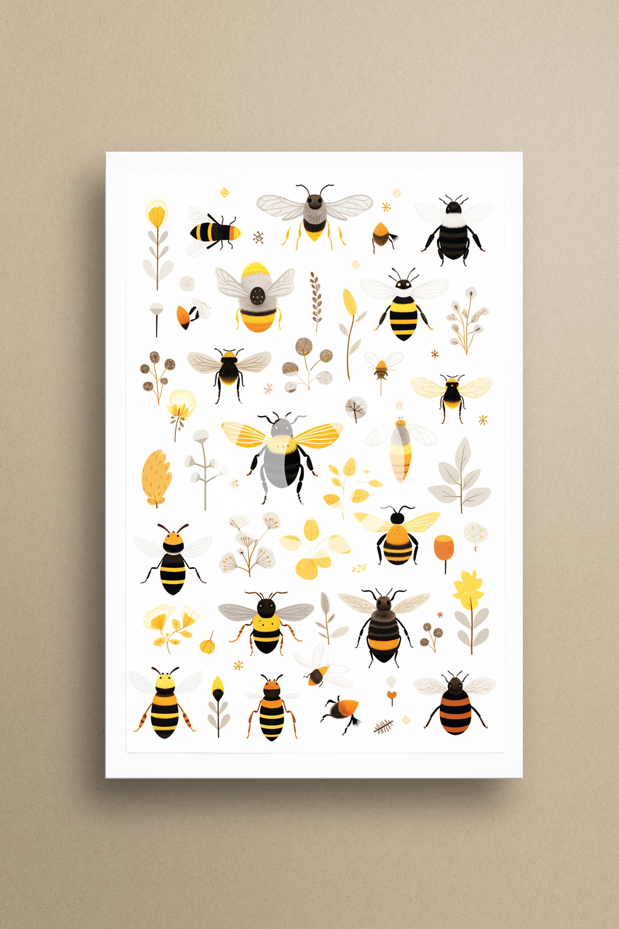 3 Bee Sticker Sheets | Bees and Honey | Printable Stickers | Digital ...