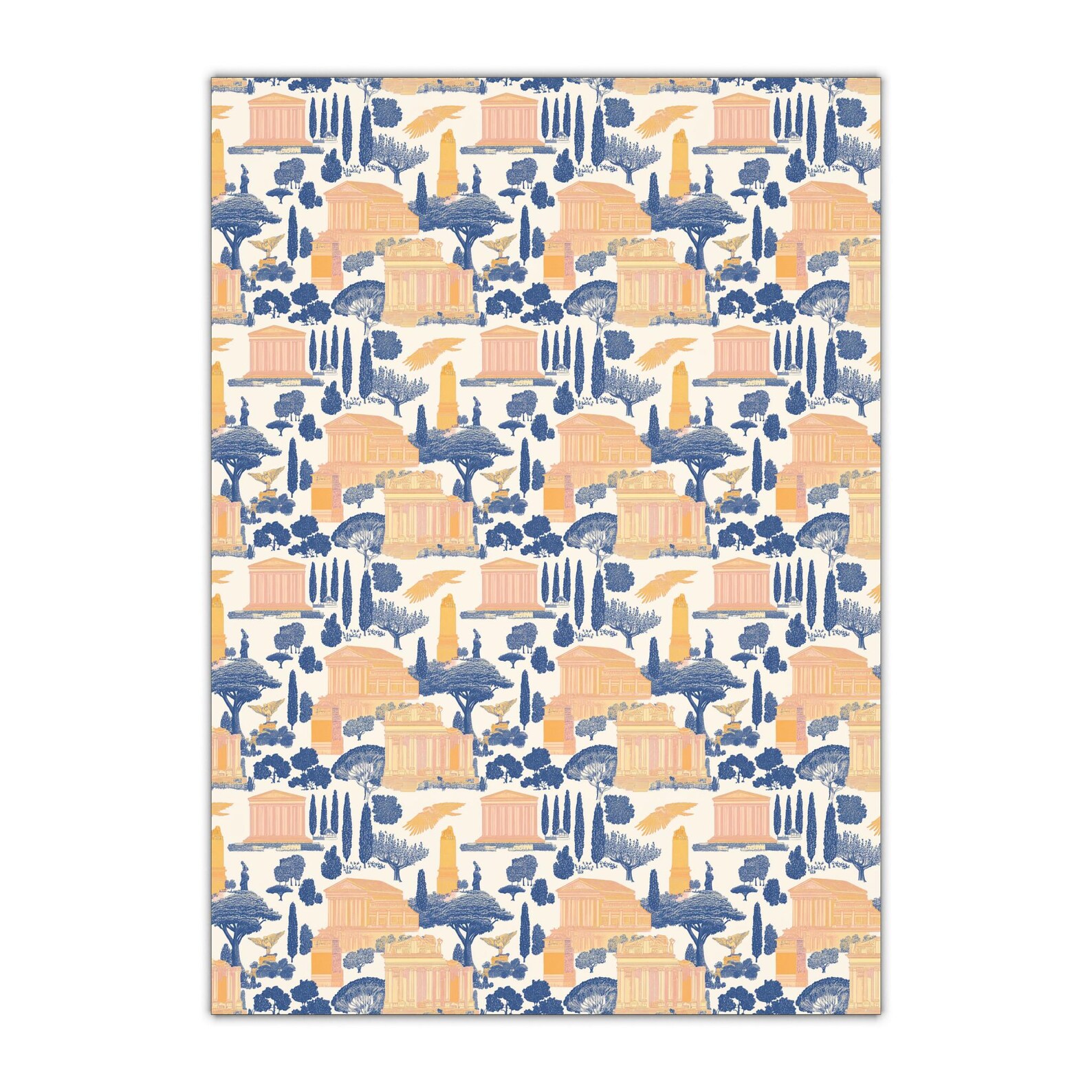 Rome/athens Inspired Gift Wrap Sheet | Wrapping Paper | Gift Paper ...