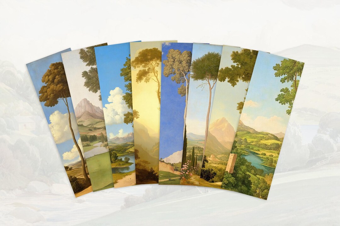 8 Renaissance Printable Bookmarks | Digital Download PNG & PDF Bookmark ...