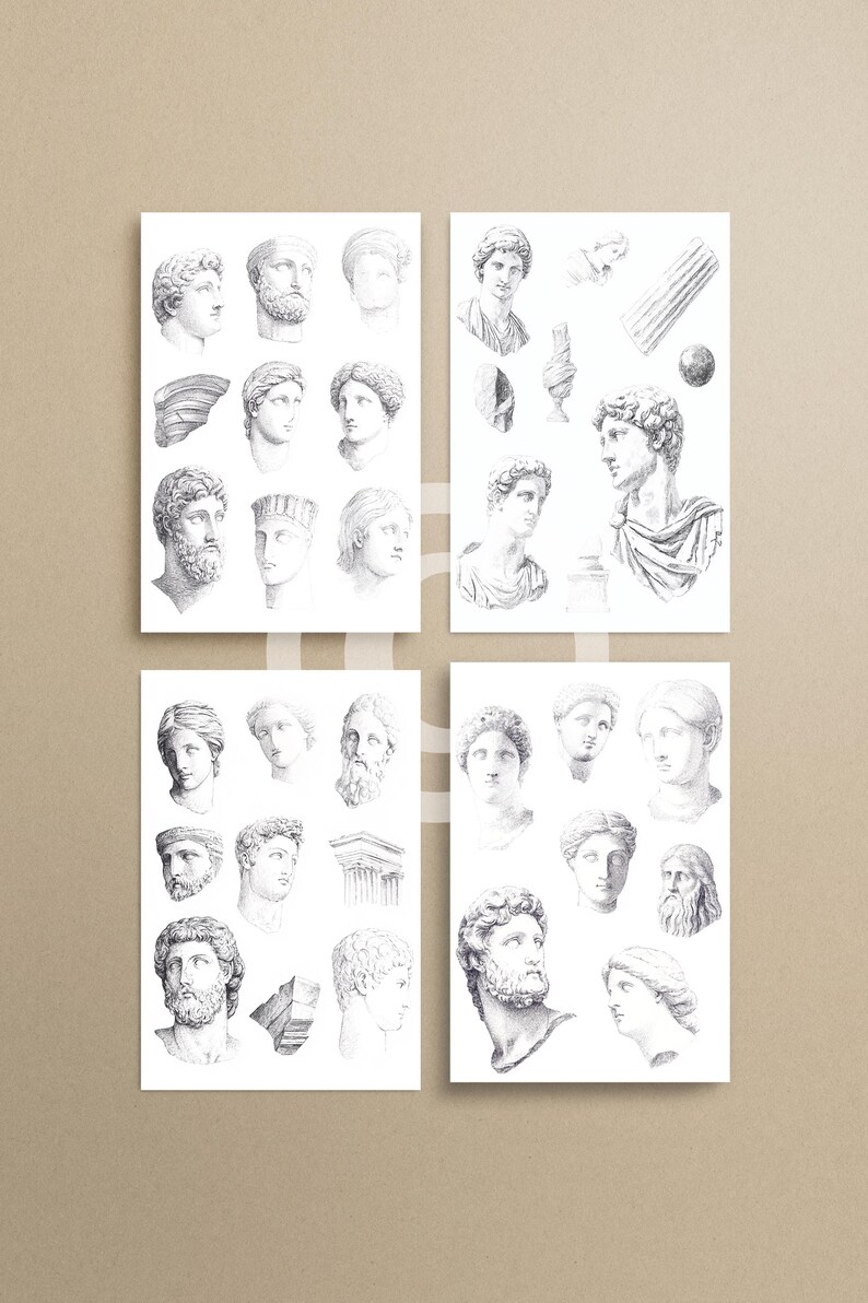 5 Roman Elements Sticker Sheets | Printable | Digital Download PNG ...
