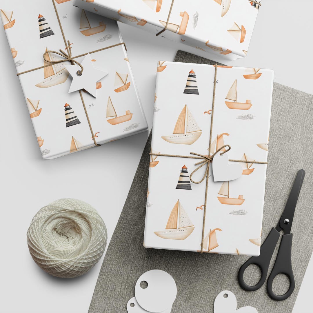 Lighthouse Gift Wrap Sheet | Wrapping Paper | Gift Paper | for Gifts ...
