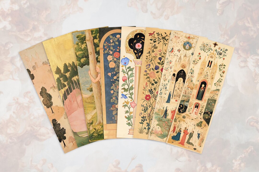 8 Middle Ages Printable Bookmarks Digital Download PNG & PDF Bookmark ...