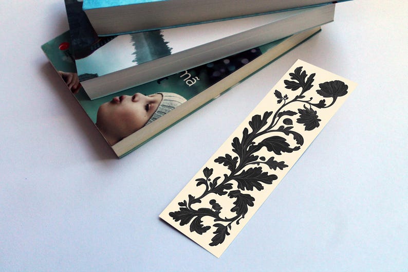 8 Decorative Printable Bookmarks | Digital Download PNG & PDF Bookmark ...