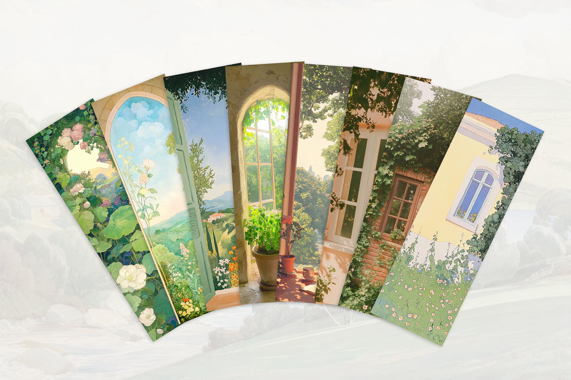 8 Window Printable Bookmarks | Digital Download PNG & PDF Bookmark ...