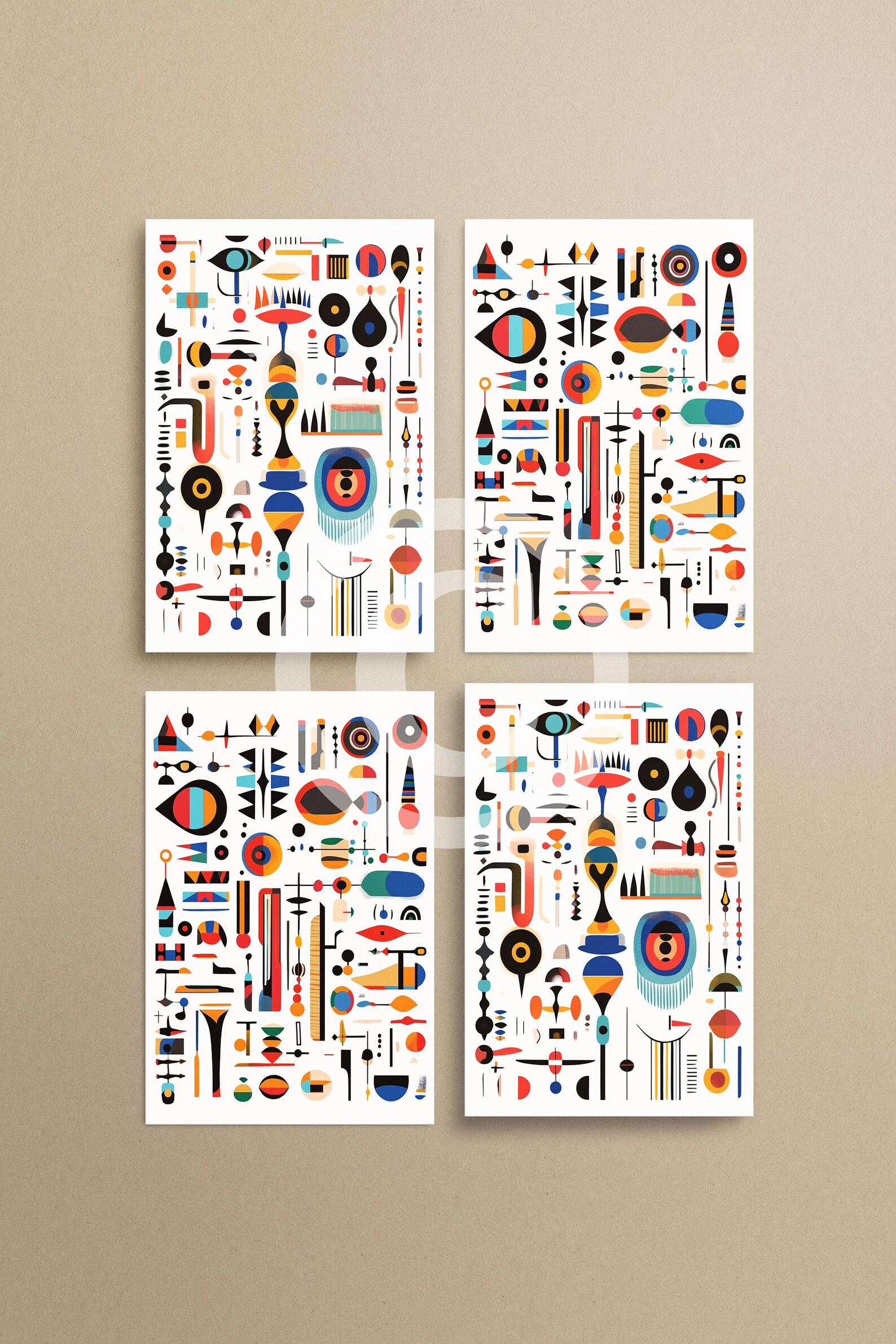 3 Miro Styled Sticker Sheets | Printable | Digital Download PNG | Print ...