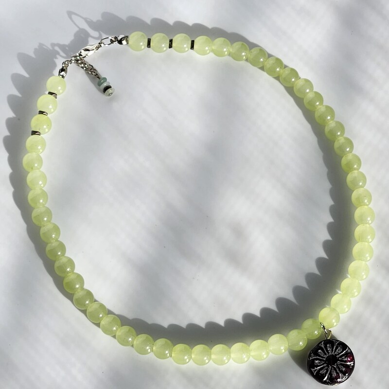 Lime Green Necklace - Etsy