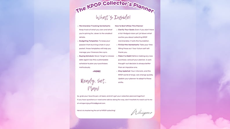 The KPOP Collector's Planner - Etsy