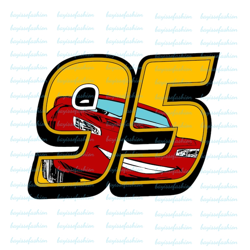 Lightning Mcqueen 95 Logo - Etsy
