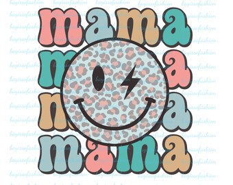 Mama PNG, Smiley Face Mom Mother's Day - Etsy