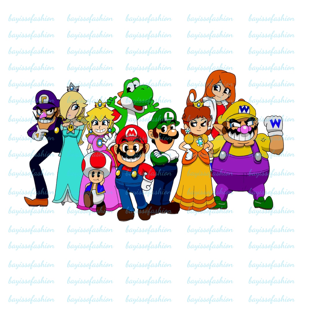 Super Mario Collage Png, Super Mario Clipart, Mario Friends Png ...
