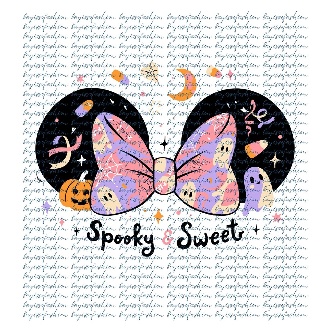 Minnie Halloween Bow PNG, Pastel Ghost Pumpkin Bow PNG, Cute Spider Web ...