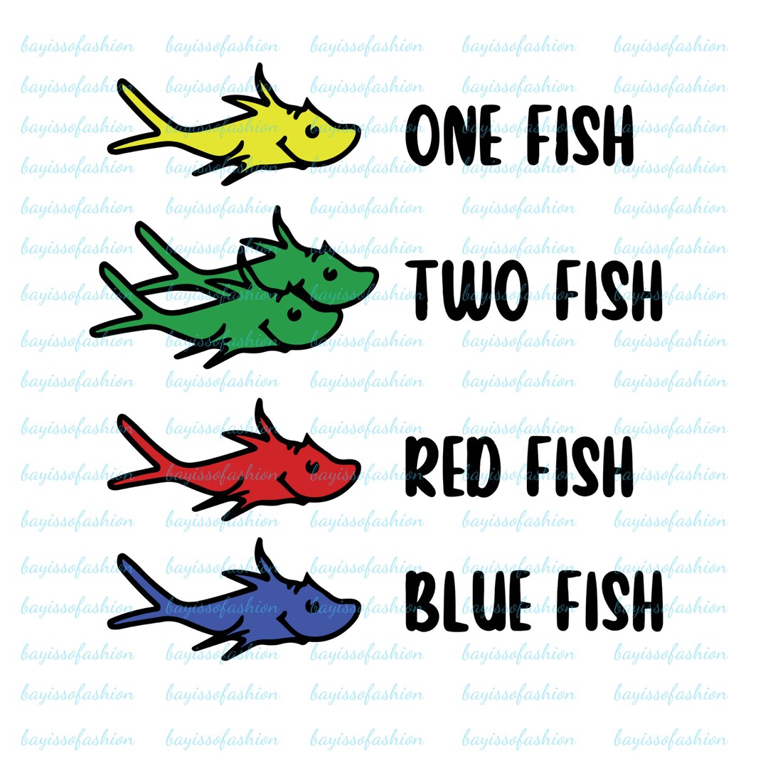 Read Across America Day Png, One Fish Two Fish, Dr.susse Png, Red Fish ...