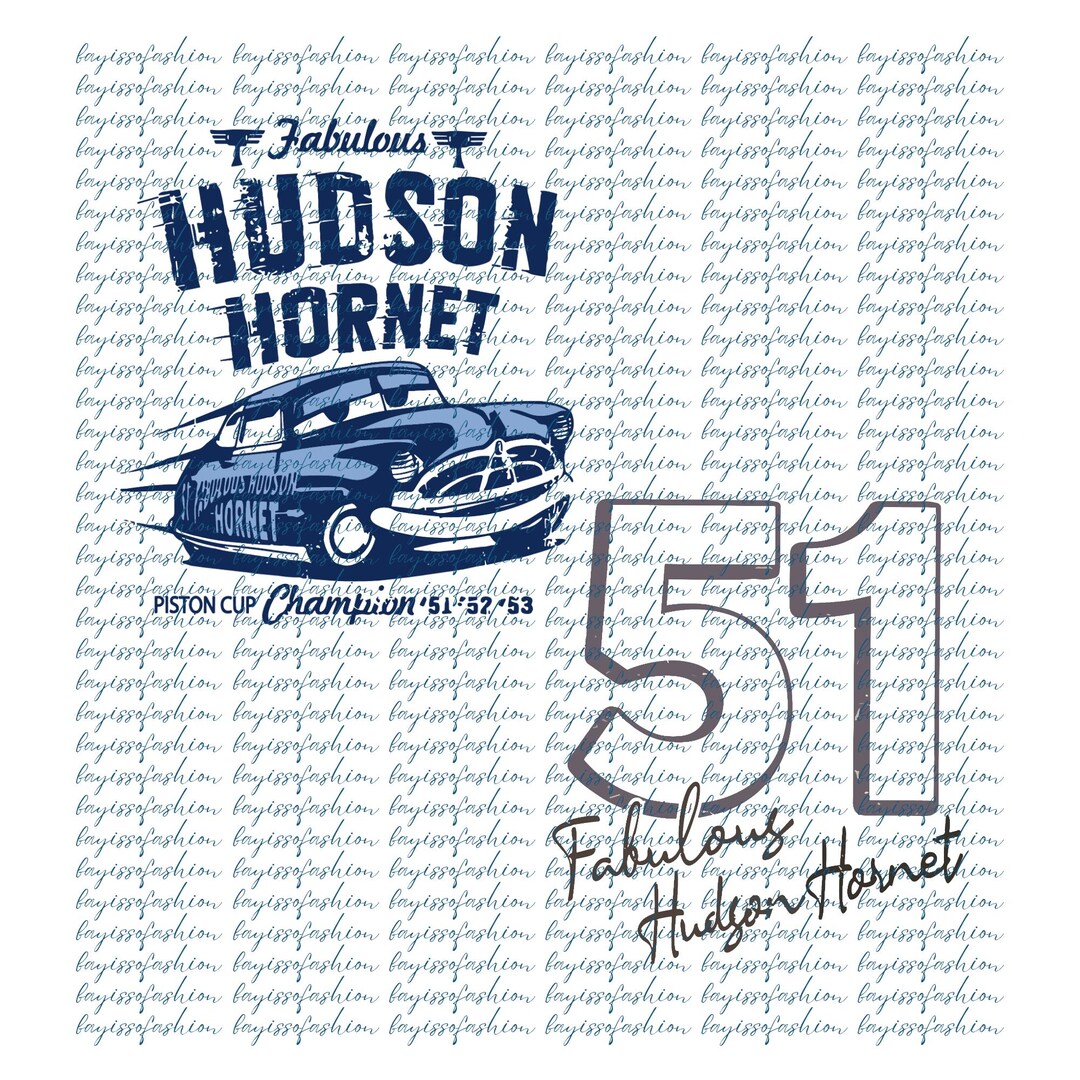 Fabulous Hudson Hornet SVG PNG, Cars 3 Racing Digital Art, Piston Cup ...