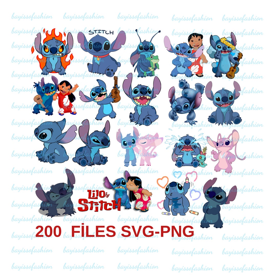 Stitch 200 Files,bundle Svg, Stitch Pack, ,cut Files for Cricut,lilo ...