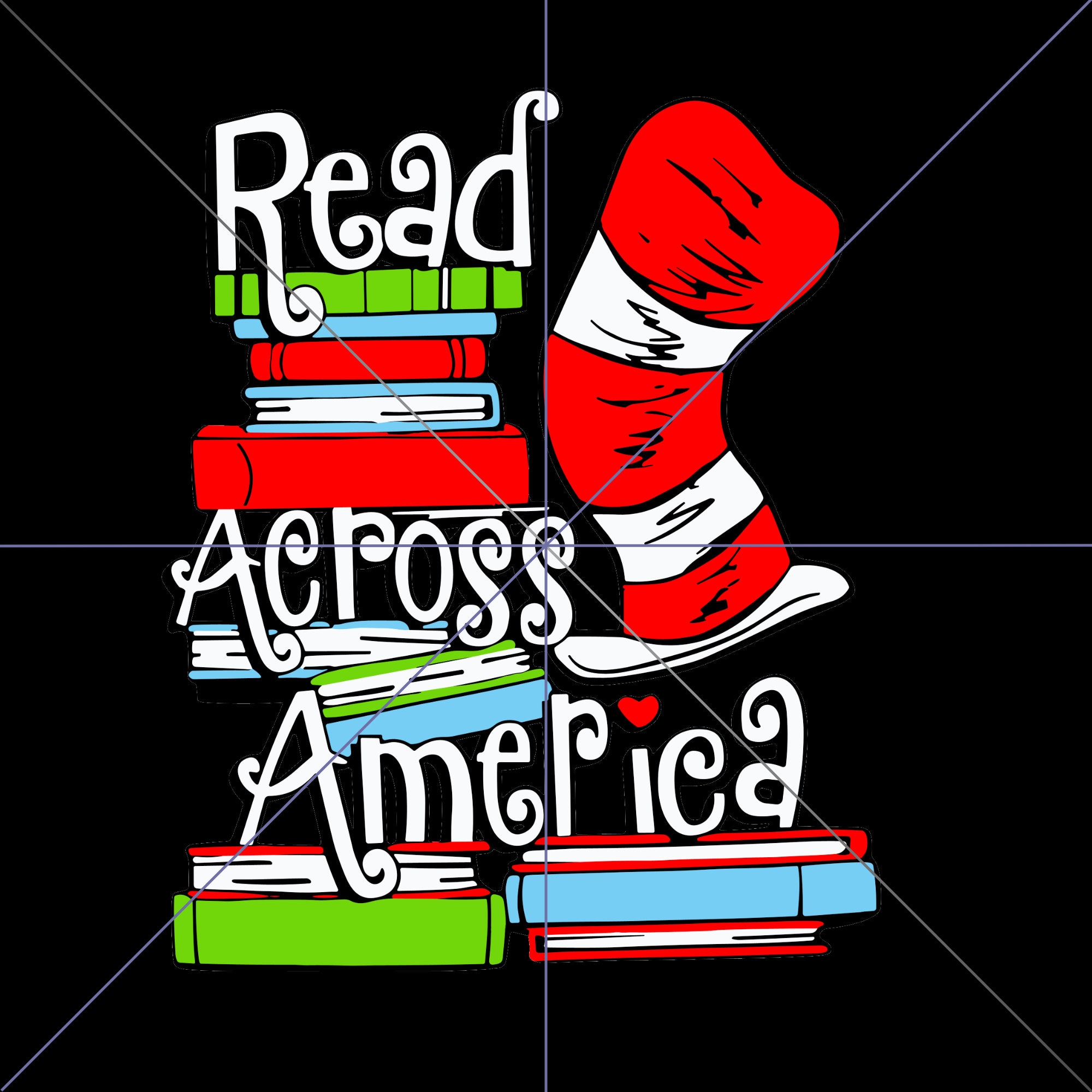 Read Across America PNG Dr. Seuss, Cat in the Hat, Bow Tie, Striped Hat ...