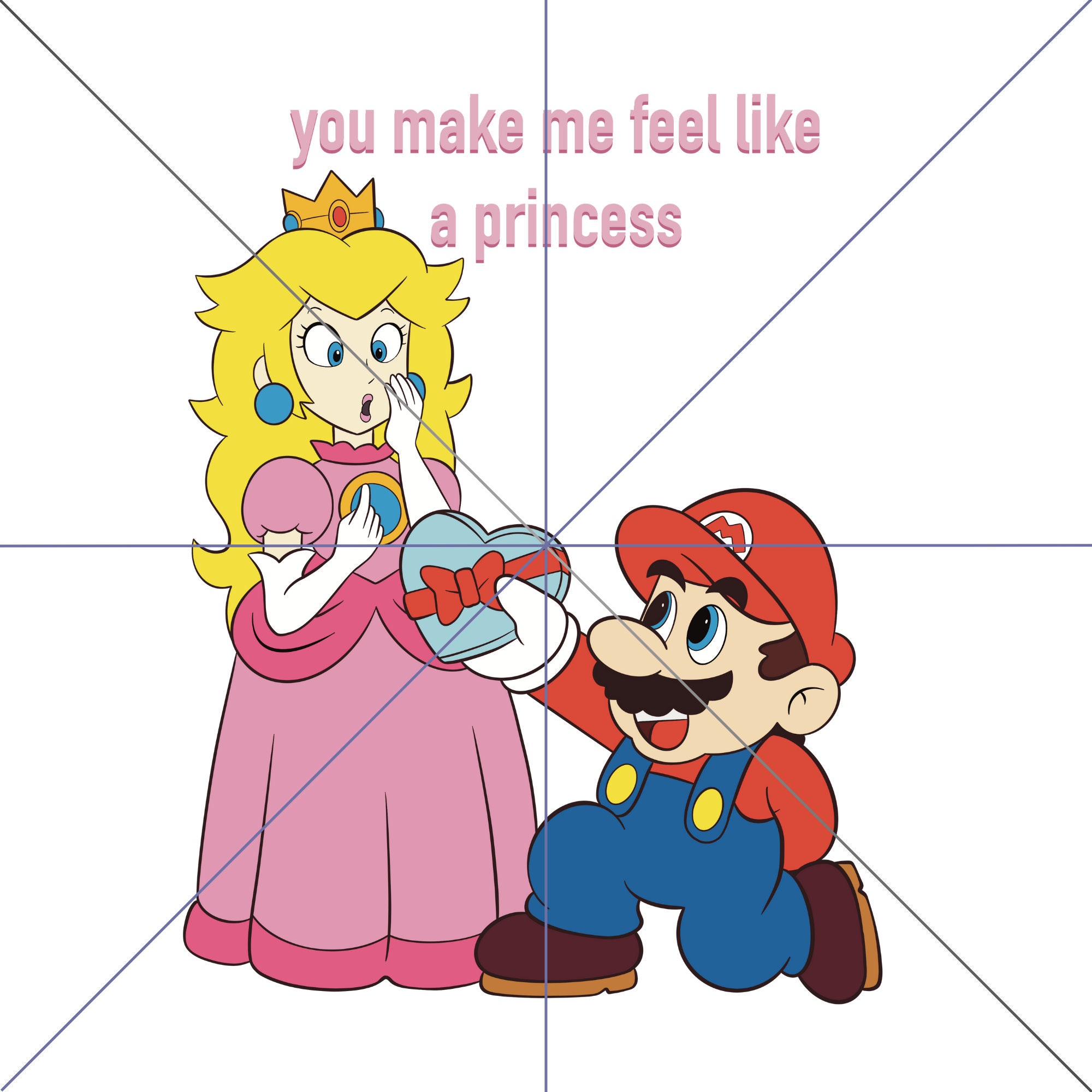 Super Mario and Princess Png Mario Png Mario Gift Png - Etsy